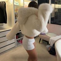 China Short Teddy Exquisite Faux Fox Fur Hooded Jacket for sale