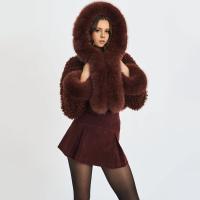 China Short Teddy Exquisite Faux Fox Fur Hooded Jacket for sale