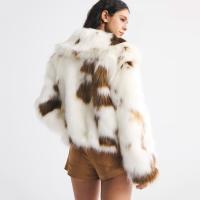 China Large Lapel Faux Fur Short Fluffy Jacket for sale
