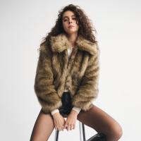 China Large Lapel Faux Fur Short Fluffy Jacket for sale