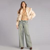 China Winter Women Chic Faux Fur Cropped Fluffy Jacket for sale