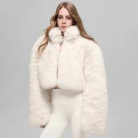 China Opulent Faux Fur Cropped Short Fluffy Jacket for sale
