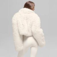 China Opulent Faux Fur Cropped Short Fluffy Jacket for sale