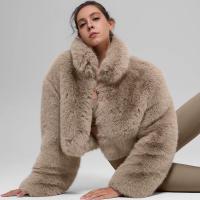 China Opulent Faux Fur Cropped Short Fluffy Jacket for sale