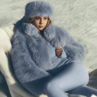 China Opulent Faux Fur Cropped Short Fluffy Jacket for sale