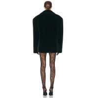 China Black Fashionable Business Faux Fur Fluffy Jacket for sale