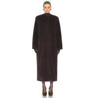 China Minimalist Elegant Small Round Collar High-quality Long Faux Fur Coat for sale