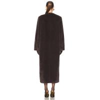 China Minimalist Elegant Small Round Collar High-quality Long Faux Fur Coat for sale