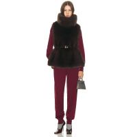 China Minimalist Sophistication High Collar Faux Fox Fur Waistcoat for sale