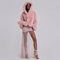 China Oversized Hooded High Quality Fluffy Faux Mink Fur Jacket for sale