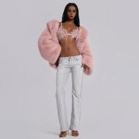 China Oversized Hooded High Quality Fluffy Faux Mink Fur Jacket for sale