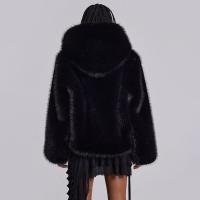 China Oversized Hooded High Quality Fluffy Faux Mink Fur Jacket for sale