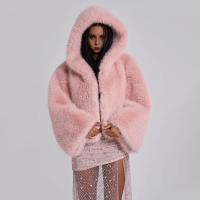 China Oversized Hooded High Quality Fluffy Faux Mink Fur Jacket for sale