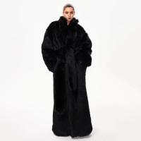 China Thick Oversized Faux Fur Long Fluffy Coat for sale