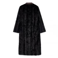 China Winter Faux Leather Faux Persian Lamb Fur Coat for sale