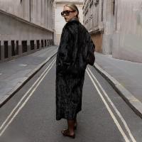 China Winter Faux Leather Faux Persian Lamb Fur Coat for sale