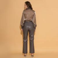 China Business Casual Style Faux Leather Pants for sale