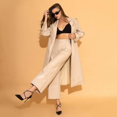 China Business Casual Style Faux Leather Pants for sale