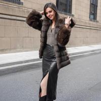 China Europe And America Eco-friendly Faux Fur Hooded Coat for sale