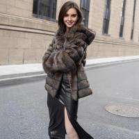China Europe And America Eco-friendly Faux Fur Hooded Coat for sale
