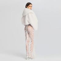 China Cadence Snow Faux Fur Large Lapel Fluffy Jacket for sale
