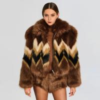 China Faux Fur Patchwork Bomber Jacket for sale