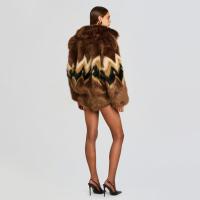 China Faux Fur Patchwork Bomber Jacket for sale