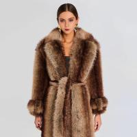 China Caramel Macchiato Winter Warmth Women Soft Faux Fur Fluffy Coat for sale