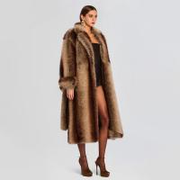 China Caramel Macchiato Winter Warmth Women Soft Faux Fur Fluffy Coat for sale