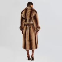 China Caramel Macchiato Winter Warmth Women Soft Faux Fur Fluffy Coat for sale
