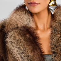 China Caramel Macchiato Winter Warmth Women Soft Faux Fur Fluffy Coat for sale