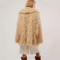China Women Stargazer Faux Mongolian Wool Fur Fluffy Jacket for sale