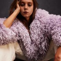 China Women Stargazer Faux Mongolian Wool Fur Fluffy Jacket for sale
