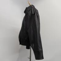 China British style Lychee Grain Faux Leather Biker Jacket for sale