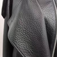 China British style Lychee Grain Faux Leather Biker Jacket for sale