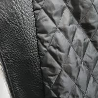 China British style Lychee Grain Faux Leather Biker Jacket for sale