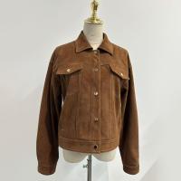 China Autumn Leaf Classic Faux Suede Jacket for sale