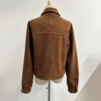 China Autumn Leaf Classic Faux Suede Jacket for sale