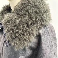 China Fall Winter Faux Horsehair Fur Faux Wool Collar Jacket for sale