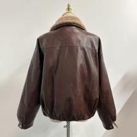 China Customizable Soft Faux Leather Faux Shearling Fur Jacket for sale