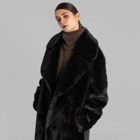 China Insulated Warmth Faux Fur Fluffy Buttons Coat for sale