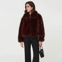 China Top Quality Lapel Faux Fur Short Jacket for sale