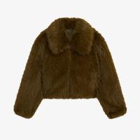 China Top Quality Lapel Faux Fur Short Jacket for sale