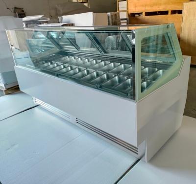 China Fan Cooling Commercial Ice Cream Display Freezer For Restaurant / Dessert Shop for sale