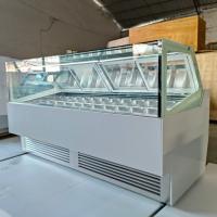 China Scoop Ice Cream Pastry Display Fridge Freezer Automatic Defrost 24pcs Pans for sale