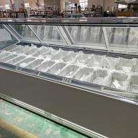 China Big Upright Ice Cream Display Freezer Air Cooling Automatic Defrost for sale