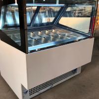 China Customized Luxury Ice Cream Showcase Display Freezer Gelato Dipping Cabinet for sale