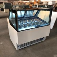 China 12tray Gelato Display Freezer Refrigerated Ice Cream Display Cabinets Shockproof for sale