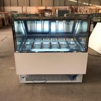 China 12tray Gelato Display Freezer Refrigerated Ice Cream Display Cabinets Shockproof for sale