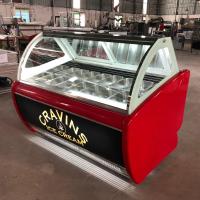 China Gelato Ice Cream Display Freezer Anti Fog 1550x1030x1250mm for sale